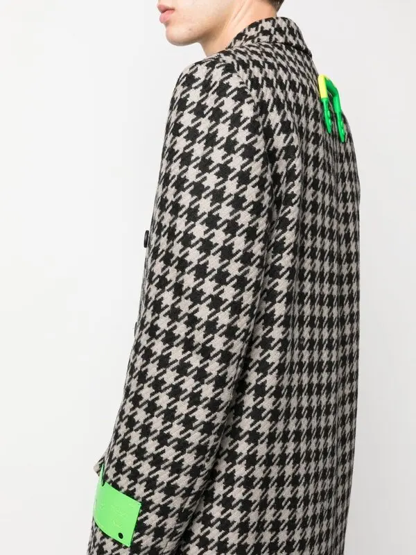 Off-White Houndstooth Double-breasted Coat