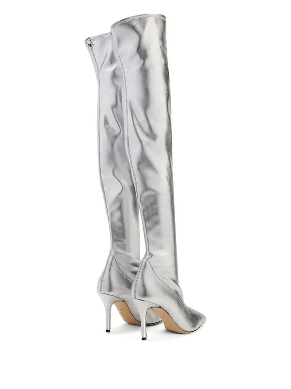 GIUSEPPE ZANOTTI 90mm Felicity Thigh-high Boots - Silver