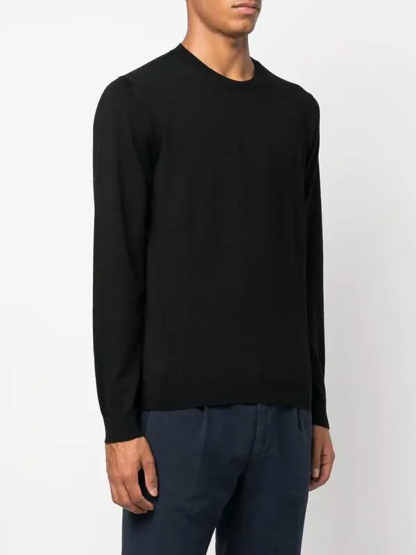ZANONE Crew-neck Fine-knit Jumper - Black