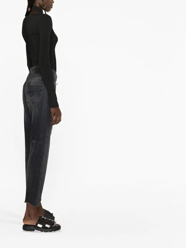R13 Distressed Cropped Jeans