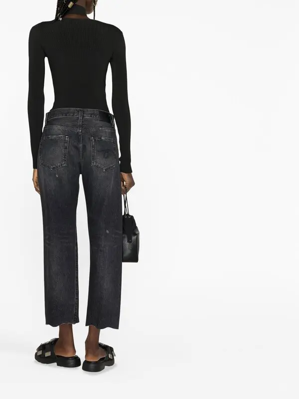 R13 Distressed Cropped Jeans
