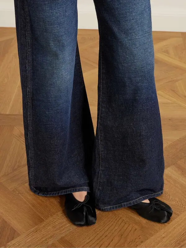 MAISON MARGIELA Tabi Split-toe Satin Ballet Flats