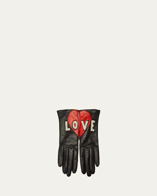 AGNELLE Love Leather Gloves
