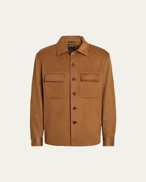 Zegna Cashmere Overshirt - Foliage
