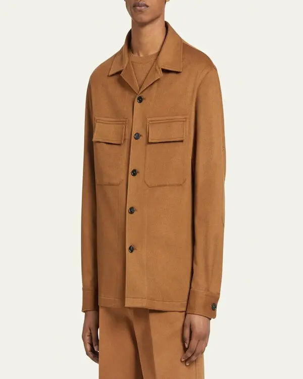 Zegna Cashmere Overshirt - Foliage