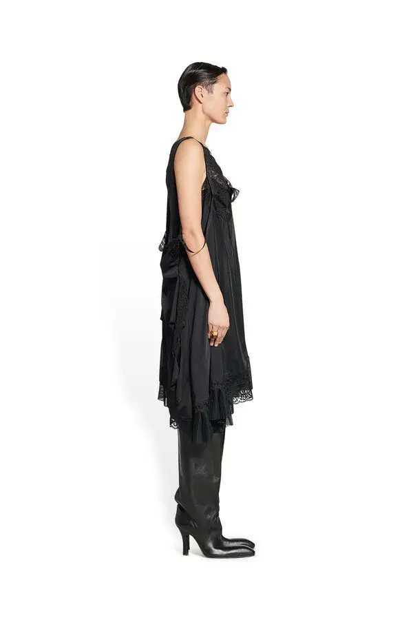 Balenciaga Patched Slip Dress - Black | Editorialist