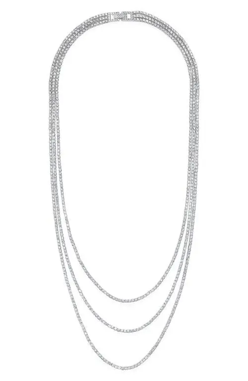 CRISLU Triple Layer Tennis Necklace