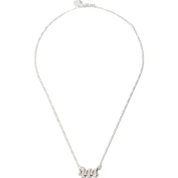 CHILD OF WILD Angel Number Pendant Necklace - Silver - 4