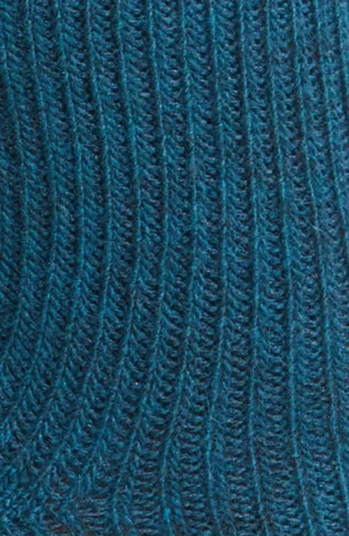 Oroblu Hilda & Cashmere Blend Crew Socks - Cobalto