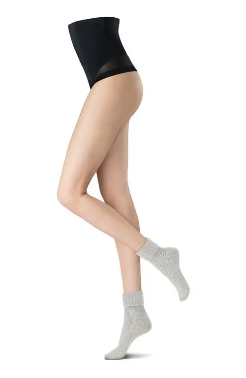 Oroblu Hilda & Cashmere Blend Crew Socks - Grey