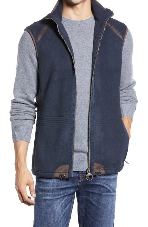 Barbour Langdale Regular-fit Fleece Gilet Vest - Navy