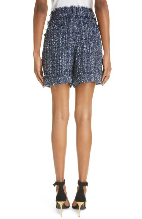Balmain Pleated Tweed Shorts
