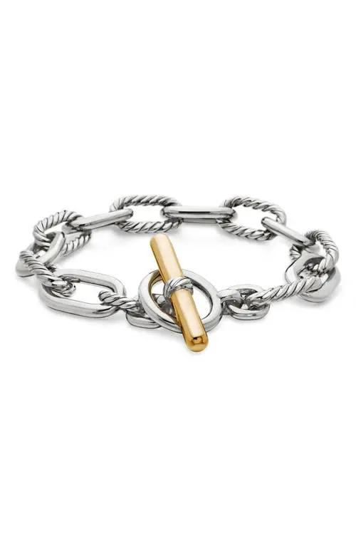 David Yurman Dy Madison Toggle Chain Bracelet - Ss With 18k Yellow Gold