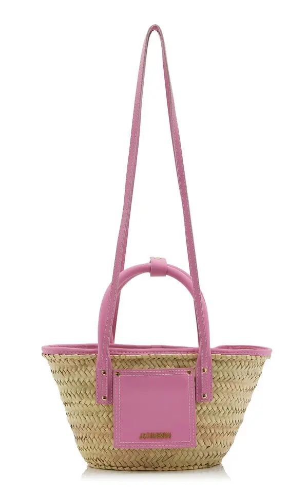 Jacquemus Le Petite Panier Soleil Palm Tote Bag