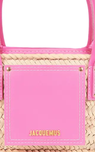 Jacquemus Le Petite Panier Soleil Palm Tote Bag
