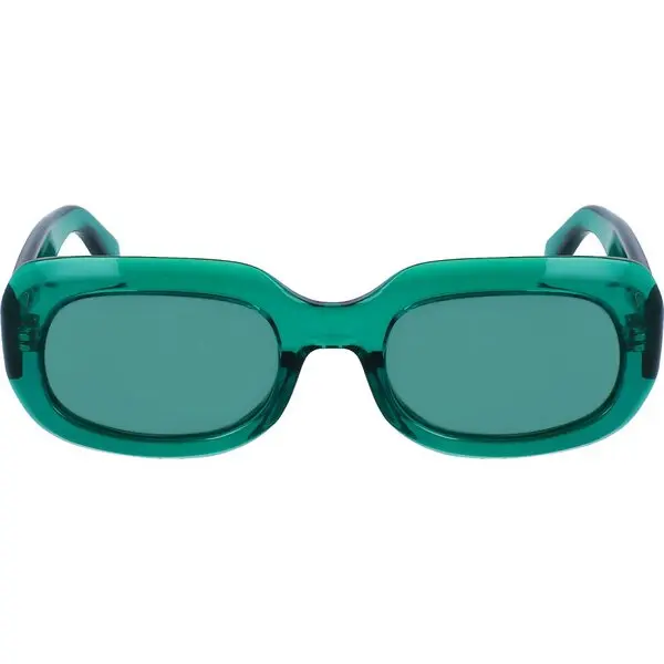 Longchamp Medallion Rectangular Sunglasses - Green