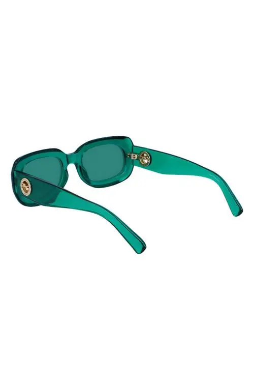 Longchamp Medallion Rectangular Sunglasses - Green