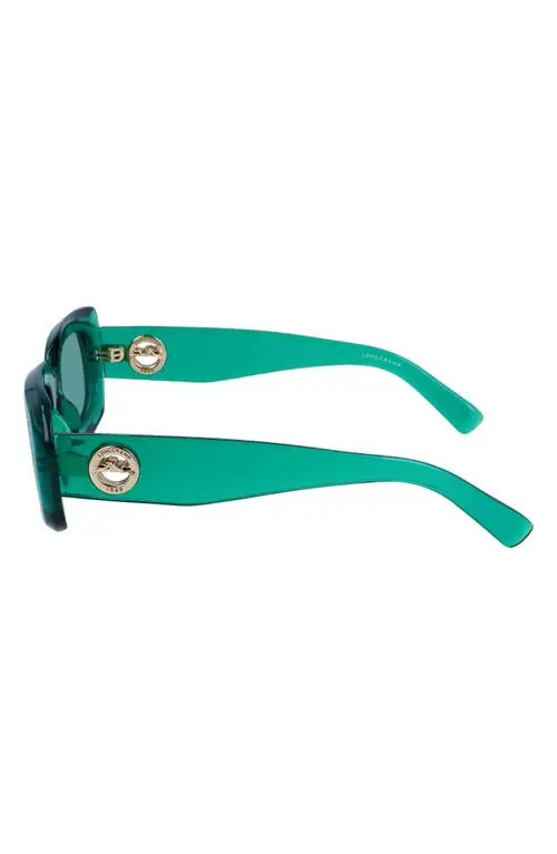 Longchamp Medallion Rectangular Sunglasses - Green