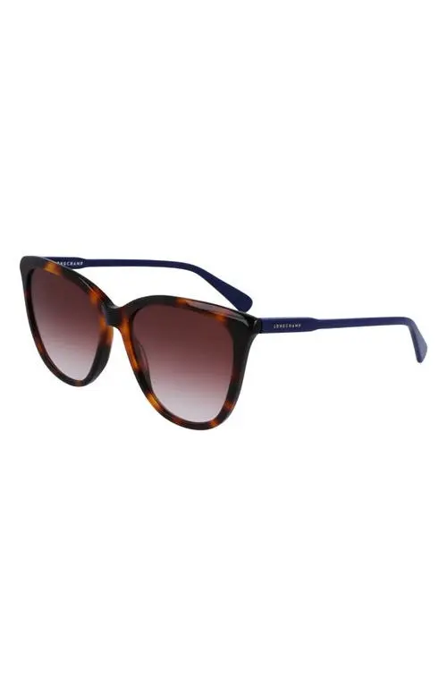 Longchamp Le Pliage 56mm Sunglasses - Havana
