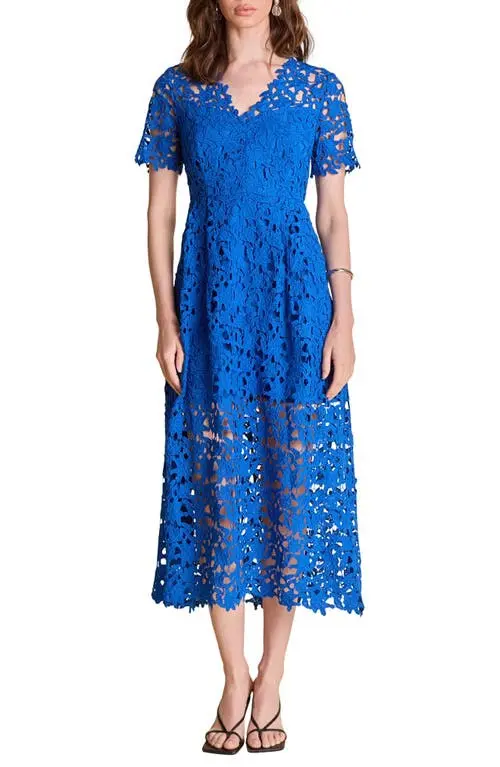 Endless Rose Allover Lace Midi Dress - Blue