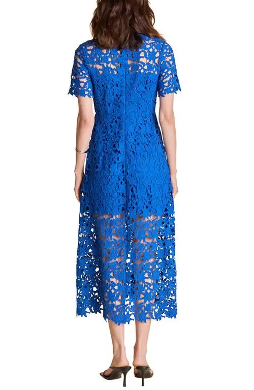 Endless Rose Allover Lace Midi Dress - Blue