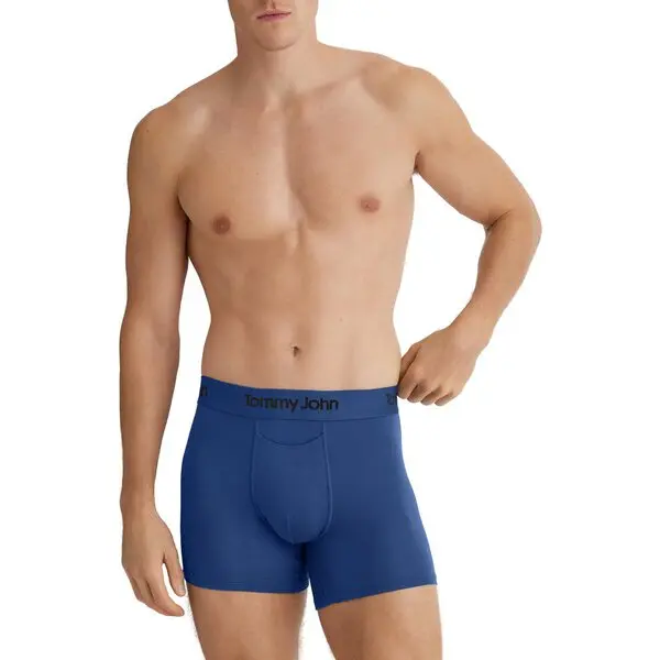 Tommy John Second Skin 4-inch Boxer Briefs - Blue Quartz