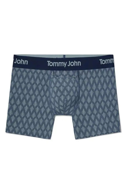 Tommy John Second Skin 4-inch Boxer Briefs - Vintage Indigo Linear Trees