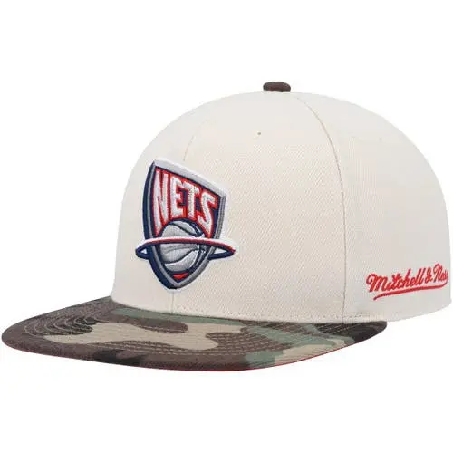 Mitchell & Ness Cream/ New Jersey Nets Hardwood Classics 35th Anniversary Off White Fitted Hat
