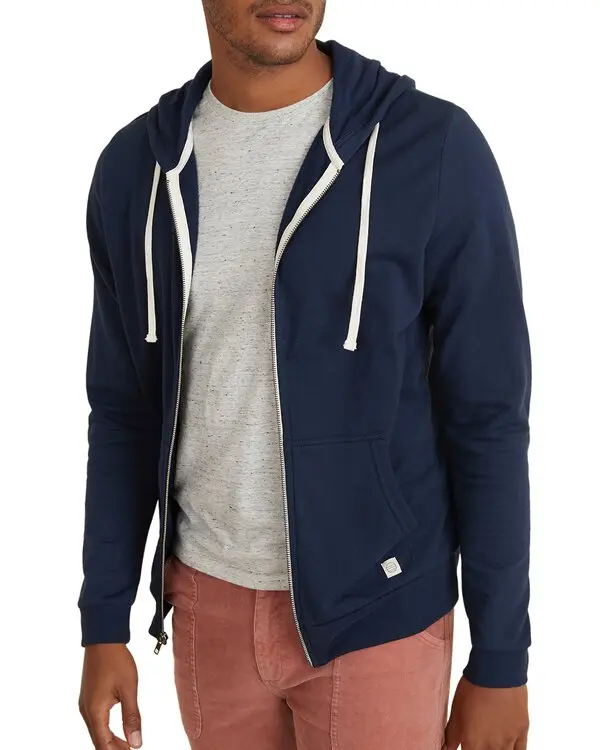 Marine Layer Afternoon Front Zip Hoodie - True Navy