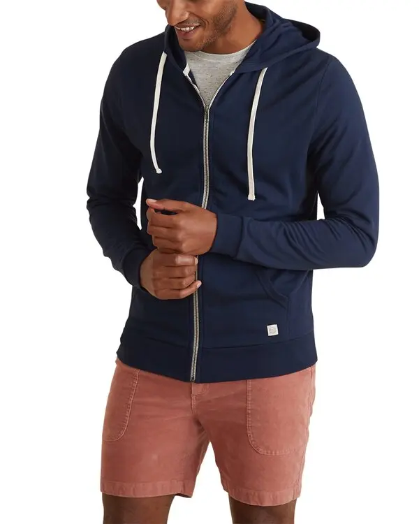 Marine Layer Afternoon Front Zip Hoodie - True Navy