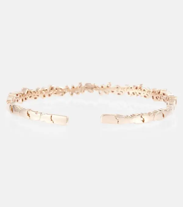 SUZANNE KALAN Fireworks 18kt Rose And Diamond Bangle