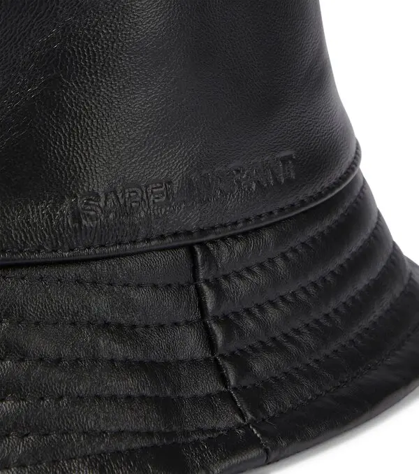 AUTH Isabel Marant Patent Leather Bucket Hat Black Isabel Marant Leather Bucket Hat In Black - 50% Off  main image 2