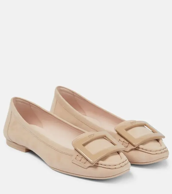 ROGER VIVIER Suede Loafers - Beige