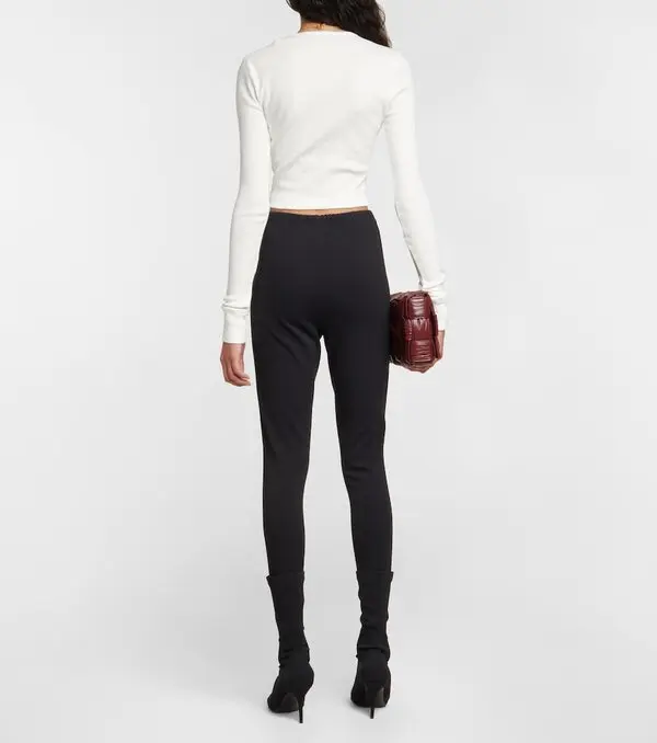 Wardrobe.NYC X Hailey Bieber Hb Cotton-blend Jersey Crop Top - White