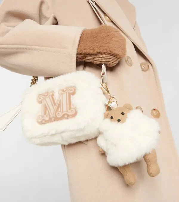 Max Mara Teak Bear Bag Charm In White - 30% Off | Editorialist