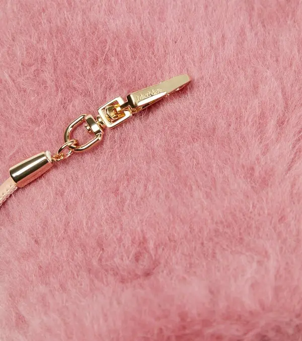 Max Mara Ombrato Teddy Mittens - Pink