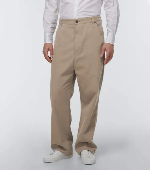 Ami Alex Fit Straight Cotton Gabardine Pants