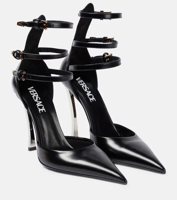 Versace Pin-point Leather Pumps