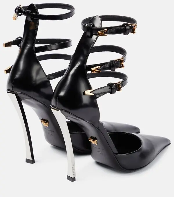 Versace Pin-point Leather Pumps