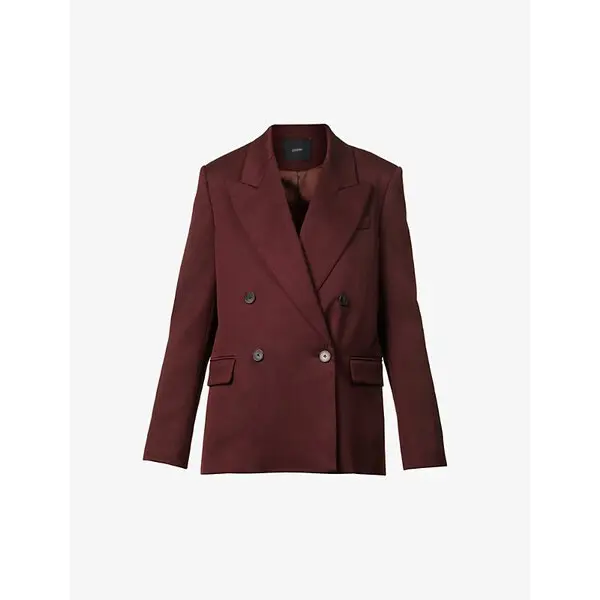 JOSEPH Jaden Double-breasted Peak-lapel Woven Blazer