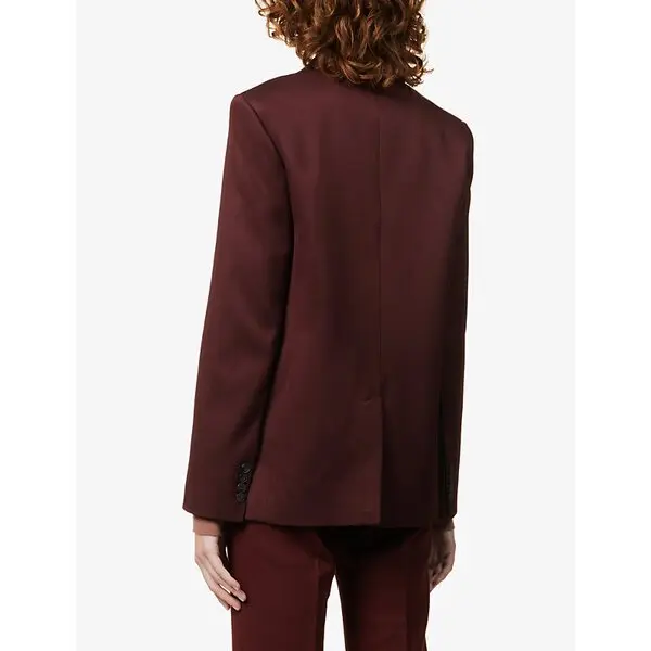 JOSEPH Jaden Double-breasted Peak-lapel Woven Blazer