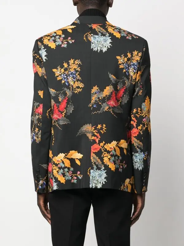 COUNTY OF MILAN Floral-print Single-breasted Blazer