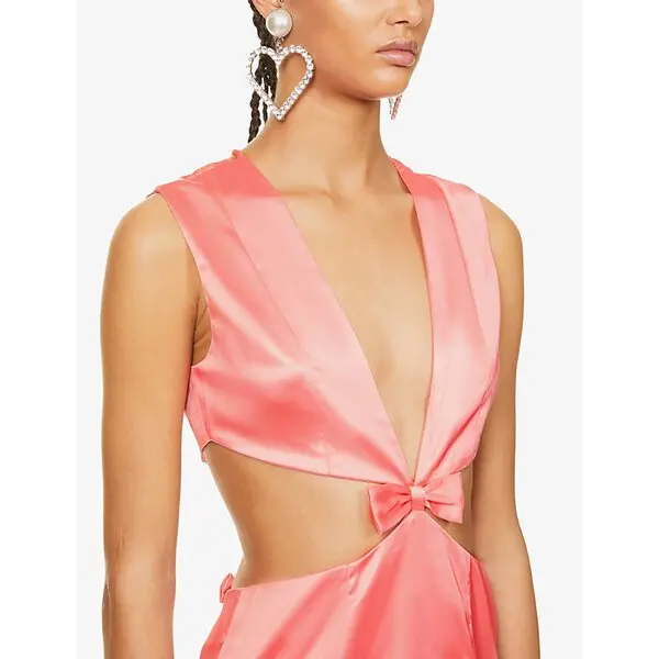 AMY LYNN Zendaya Cut-out Satin Mini Dress