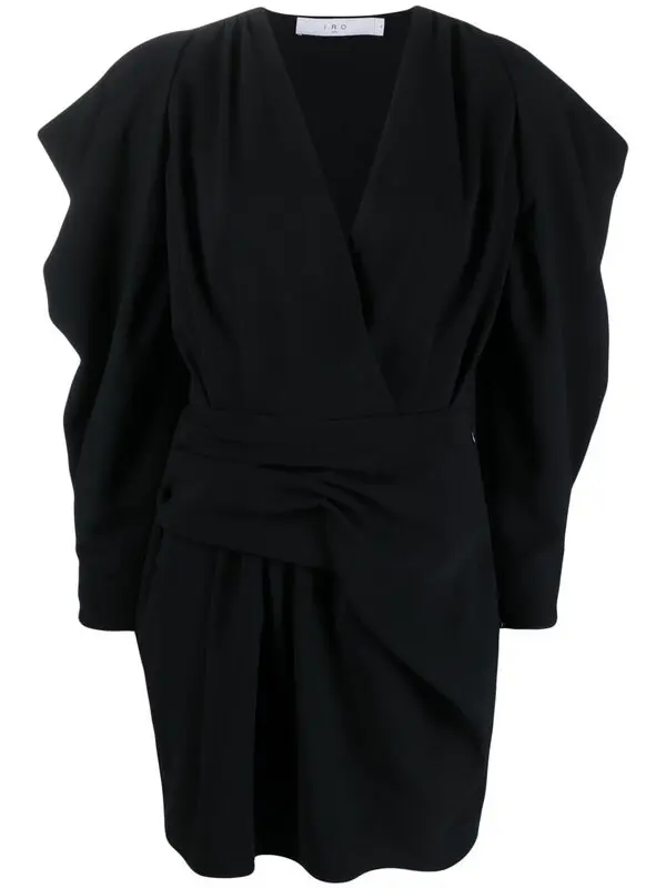 IRO PARIS Sofi Long-sleeved Gathered Dress - Black
