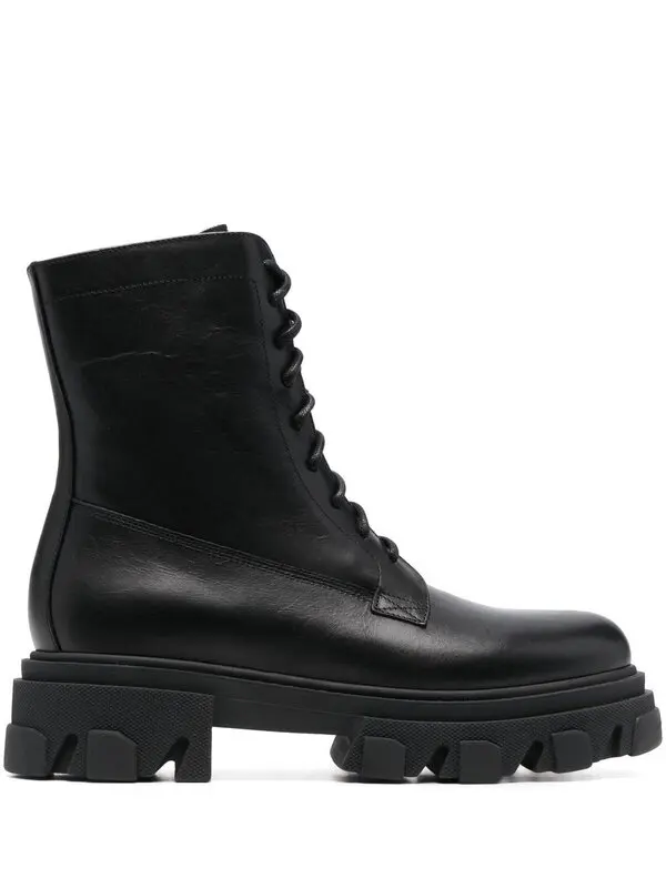 CHIARA FERRAGNI Leather Lace-up Boots