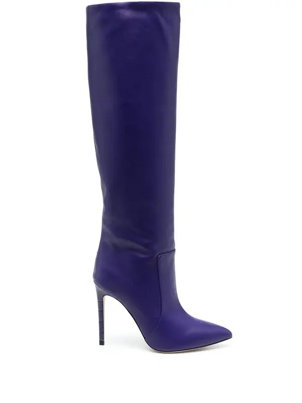 Paris Texas 100mm Knee-high Boots - Purple