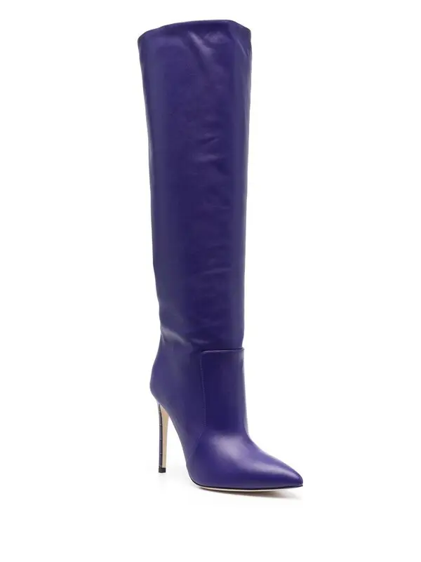Paris Texas 100mm Knee-high Boots - Purple