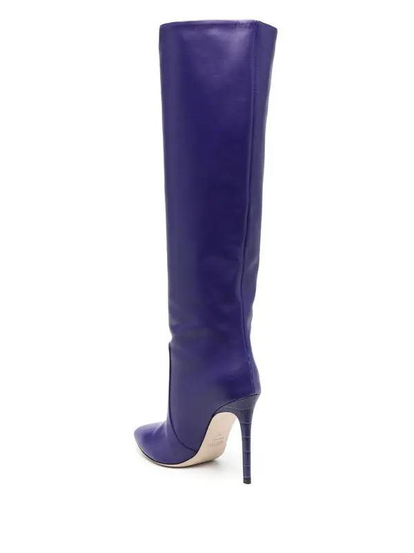 Paris Texas 100mm Knee-high Boots - Purple