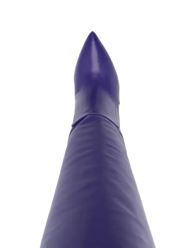 Paris Texas 100mm Knee-high Boots - Purple