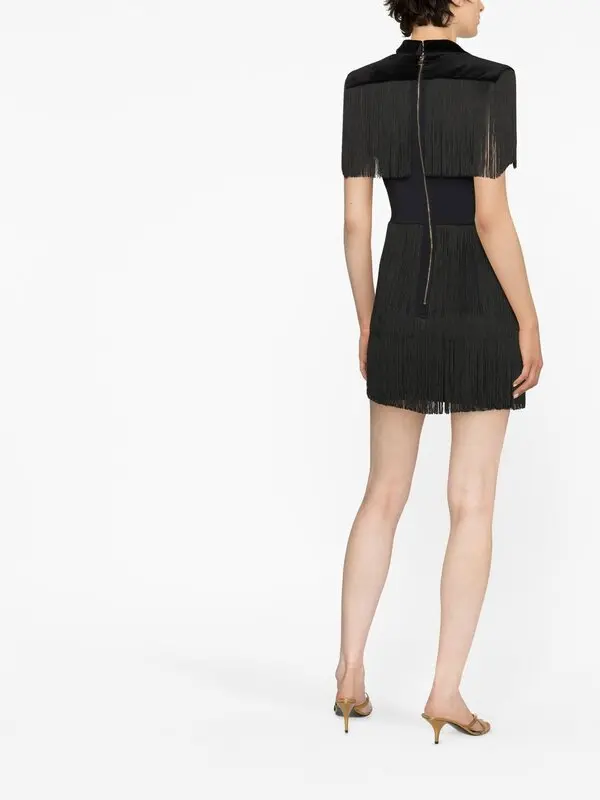 Elisabetta Franchi Fringed-detailing Mini Blazer Dress